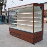 China Automatic Defrost Refrigerated Display Cabinet Vertical Open Air Curtain Merchandisers for sale