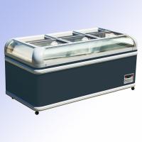 China Glass Top Chest Deep Supermarket Island Freezer With Combination Design for sale