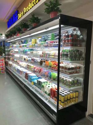 China High Efficiency Vertical Open Display Cooler Multi Deck Cabinet Refrigerator for sale