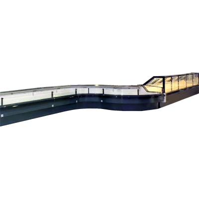 China Hygenic Durable Refrigerated Serve Over Display Counter Refrigerated Showcase for sale