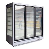 China Auto Defrosting Multideck Display Freezer With Triple Glazed Anti-fog Glass Door for sale