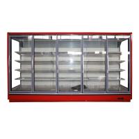 China Space Saving Multideck Display Fridge Upright Glass Door Supermarket Refrigerator for sale