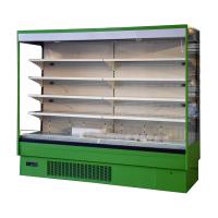 China Slim Depth Design Multideck Open Display Fridge Fan Cooling With Night Curtain for sale