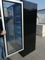 China Stand Up Glass Door Freezer Merchandiser Air Cooling Custom Color With Vertical LED Tube for sale