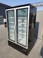 China Commercial Supermarket Upright Glass Door Freezer With Inner Vertical Led Lights for sale