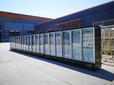 China Cold Storage Upright Glass Door Freezer With Self Contained Compressor for sale