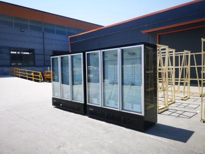 China Air Cooling Upright Glass Door Freezer 360L -1260L Display Volume With Auto Defrost System for sale
