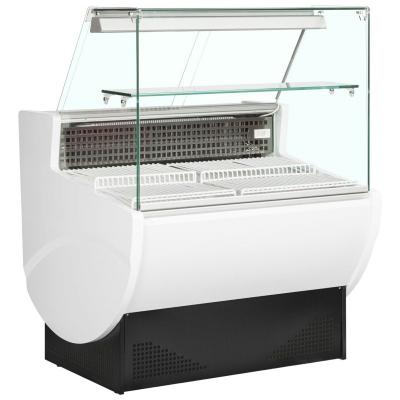 China Fan Cooling Deli Display Fridge Chilled Serve Over Counter Flat Glass 1.0m for sale