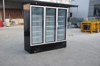 China Triple Glass Door Fridge Reach In Beverage Cooler Merchandiser With Led Lights for sale