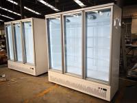 China Air Cooling 220V Beverage Glass Door Refrigerator for sale