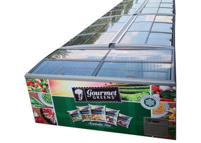 China Supermarket Island Display Merchandiser Chest Freezer With Static Cooling System for sale
