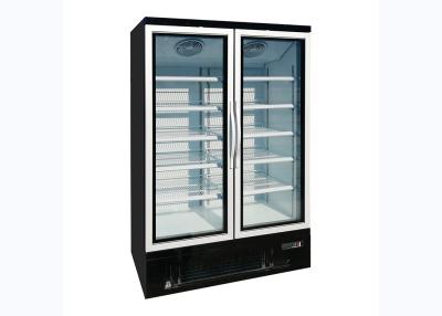 China Ventilated Upright Glass Door Freezer Digital Thermostat With Air Cooling for sale