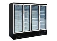 China Air Cooling 4 Glass Doors cooler 220V R290 upright  Beverage Display Fridge for sale