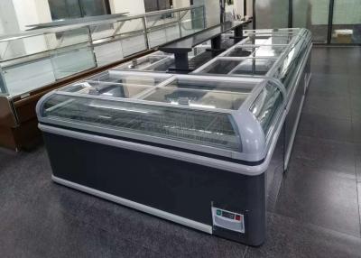 China Sliding Low-E Glass Door (Front- Back) Supermarket Display Freezer for sale