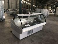China Curved Glass 2.0 Meter Butcher Meat Case Display Fridge with SEC Certification for sale