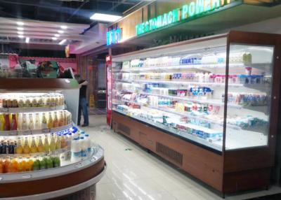 China Air Cooling R404a Refrigerated Multideck Display Chiller，built in compressor for sale