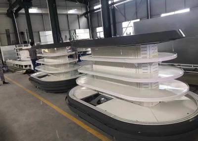 China Round Type Combined Multideck Open Display Fridge Semi Vertical for sale