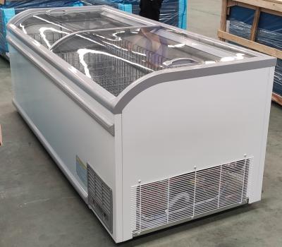 China Deep Combined Supermarket Island Freezer With Sliding Glass Door for sale