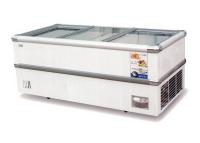 China 2000mm Static Cooling Supermarket Island Freezer Mechanical for sale