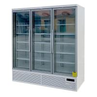 China Digital Thermostat Upright Glass Door Freezer For Frozen Food for sale