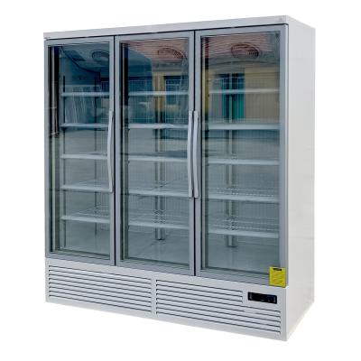 China Digital Thermostat Upright Glass Door Freezer For Frozen Food for sale