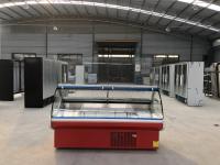 China Glass Front Meat Showcase Refrigerator IEC 150L For Butcher Shop for sale