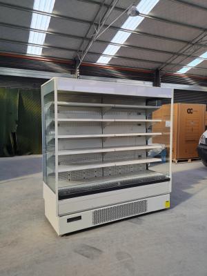 China Convenience Store Fan Cooling Open Display Refrigerator 1100L With Night Curtain for sale