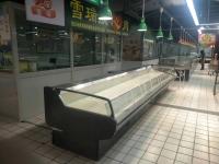 China Supermarket Fresh Meat Display Refrigerator Showcase Flat Top Open for sale