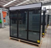 China R290 Supermarket 1260L Three Upright Glass Door Fridge With LED for sale