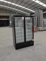 China R290 Upright SECOP Supermarket Beverage Cooler With Two Fog Free Glass Door for sale