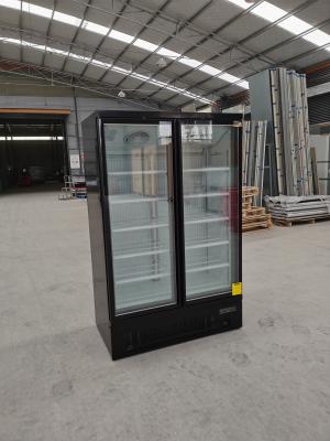 China R290 Upright SECOP Supermarket Beverage Cooler With Two Fog Free Glass Door for sale