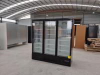 China 15PCS PVC Coated R404a Display Showcase Chiller With Three Glass Door for sale