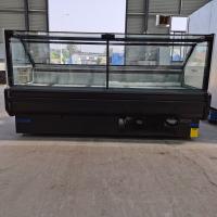 China OEM Supermarket Serve Over Food Display Refrigerator With Straight Glass for sale