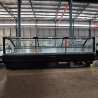 China Hydraulic Straight Glass R290 Meat Refrigeration Showcase Fan Cooling for sale
