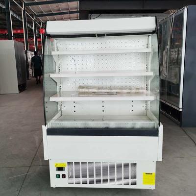 China Semi Vertical Multi-Deck Plug In Open Display Chiller With Night Curtain for sale