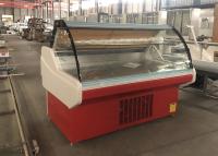 China Fan Cooling Curved Glass R404a Deli Serve Over Counter Automatic Defrost for sale