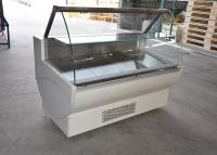China R404a Front Curved Glass Door Deli Display Fridge 1500mm Fan Cooling for sale