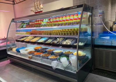 China R134a R404a Vertical 3 Tiers Multideck Open Display Refrigerator Rear Service for sale
