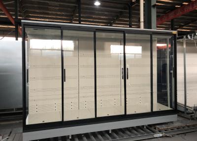 China Grey Refrigerated R404a Sliding Glass Display Case For Supermarket Commercial for sale
