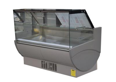 China Ventilated Front Lift Up Straight Glass Deli Display Fridge Auto Defrost for sale