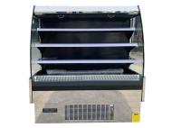 China Integral Semi Vertical Display Chiller CFC Free Mirror Stainless Steel for sale