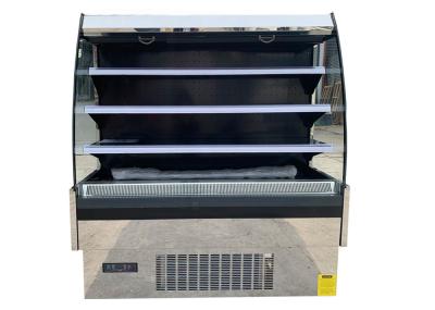 China Integral Semi Vertical Display Chiller CFC Free Mirror Stainless Steel for sale
