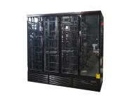 China 1700L 4 Door Vertical Refrigerator Bottom Mount R290 All Black for sale