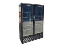 China Low Energy Two Glass Door Display Freezer 810 Litres Commerical for sale