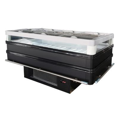 China R404a EBM Fan Motor Island Freezers With Temperature Performance for sale