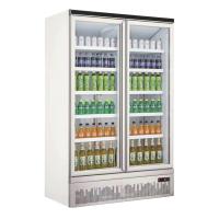 China R290 Vertical Glass Door Refrigerator Merchandiser With Low Energy Consumption Fan Motor for sale