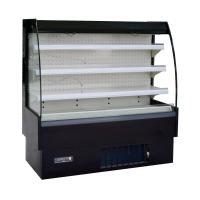 China Open Front Refrigerated Display Case R404a With Transparent Glass Panel for sale