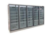 China Remote Compressor 5 Upright Glass Door Fridge Multi Deck for sale