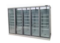 China Remote Compressor 5 Upright Glass Door Fridge Multi Deck for sale
