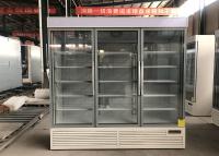 China Vertical Plug In Display Freezing Cabinets R290 With Glass Doors for sale